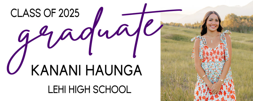 Kanani Graduation Banner - Horizontal - 2x5 – Pioneer Party Gift and Copy